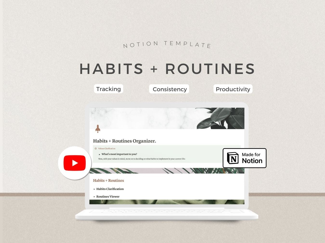 Habits + Routines Organizer Notion Template – modAmbition